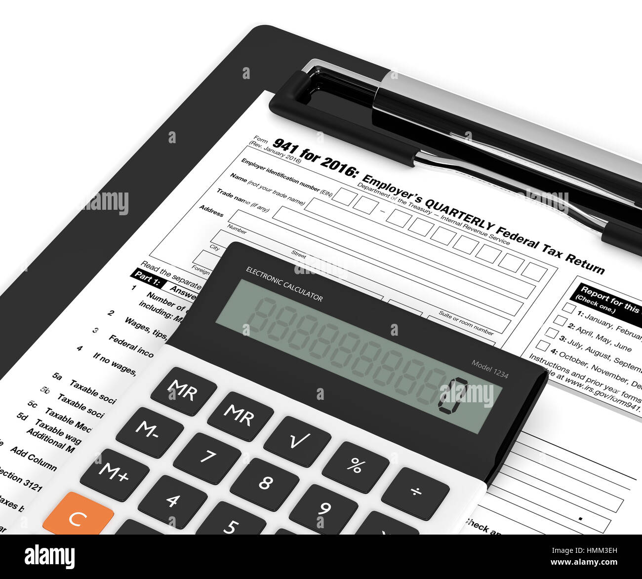 3d rendering of individual employers quarterly federal tax return form ... 3d rendering of individual employers quarterly federal tax return form ...
