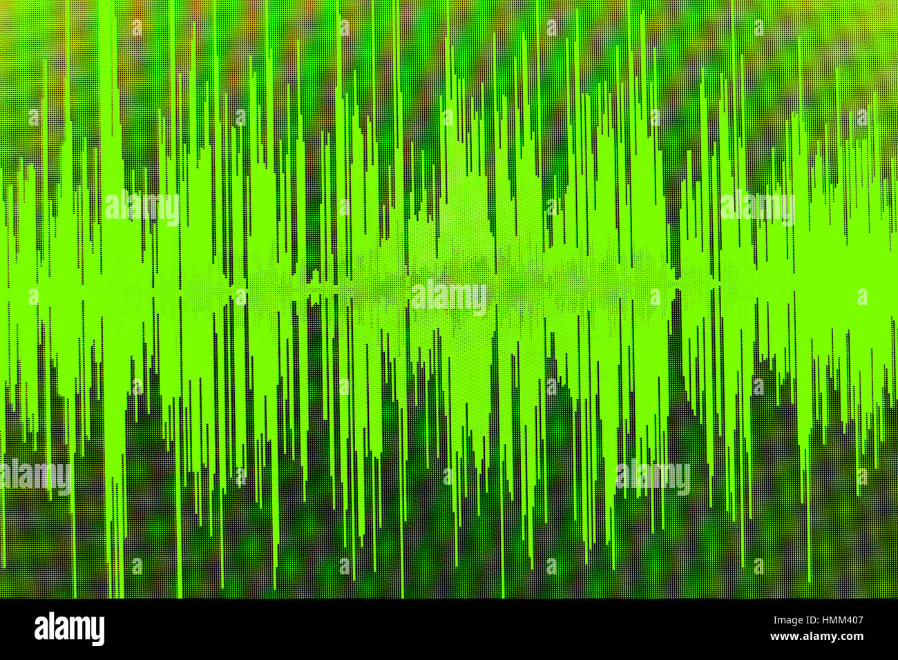 Sound recording studio audio wave on computer screen in professional ...
