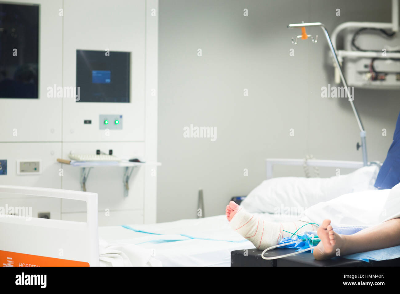 Hospital ward emergency room operating theater and modern equipment ...