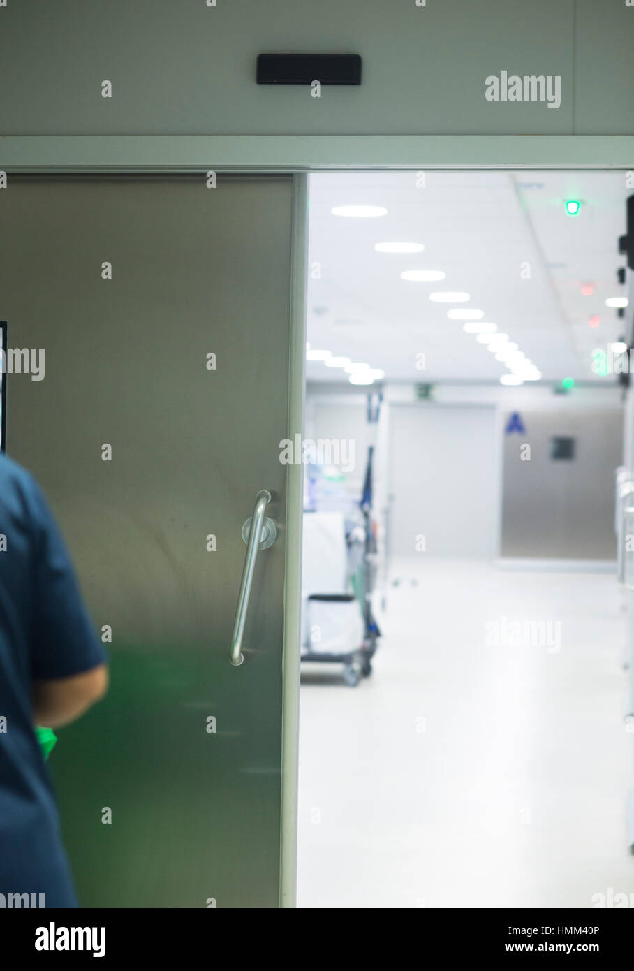 Hospital ward emergency room operating theater door and modern ...