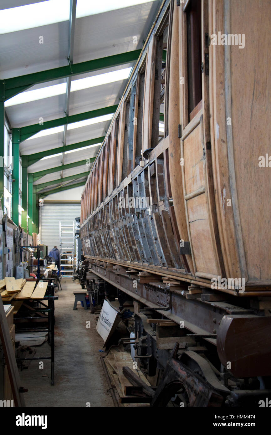 Inside the steam train workshop at Pickerting, North Yorkshire, UK ...
