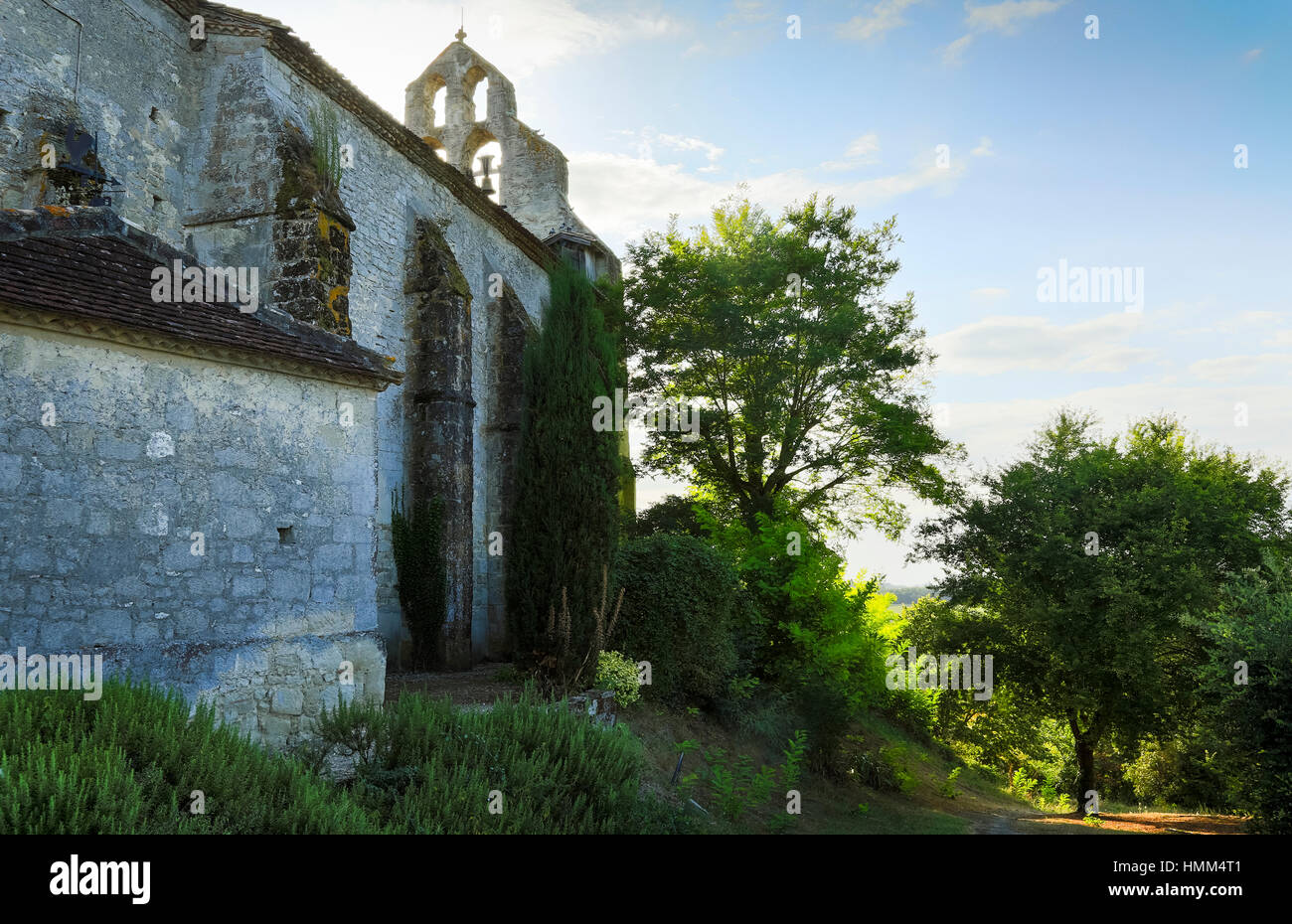 The church in Monteton, the dordogne, france Stock Photo - Alamy