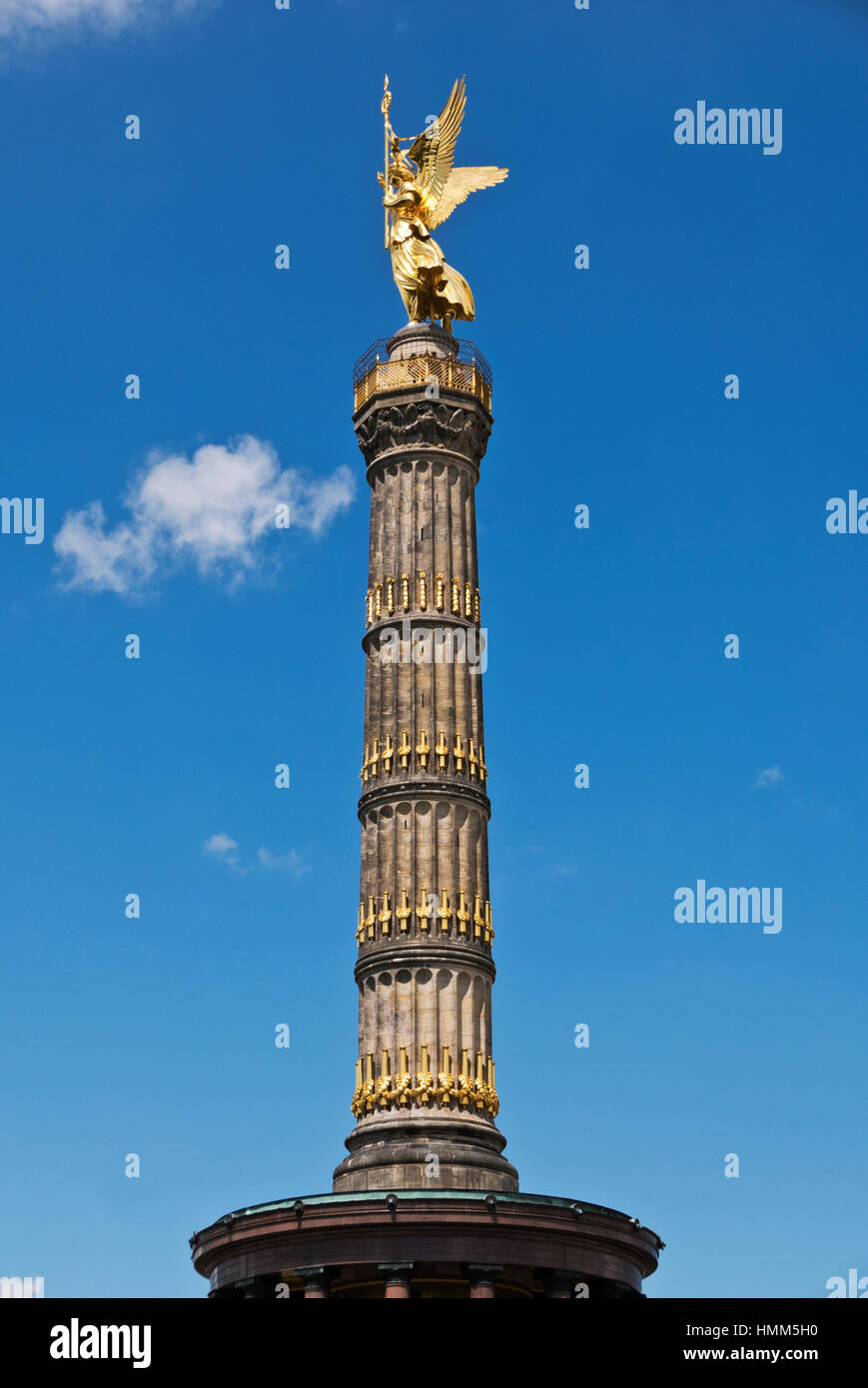 The iconic Victory Column with an angel on top, Berlin, Germany Stock ...
