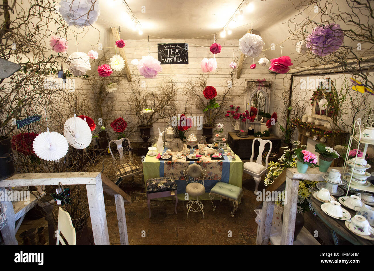 Tea shop interior, England, UK Stock Photo - Alamy