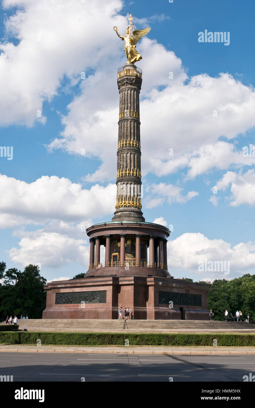 The iconic Victory Column with an angel on top, Berlin, Germany Stock ...