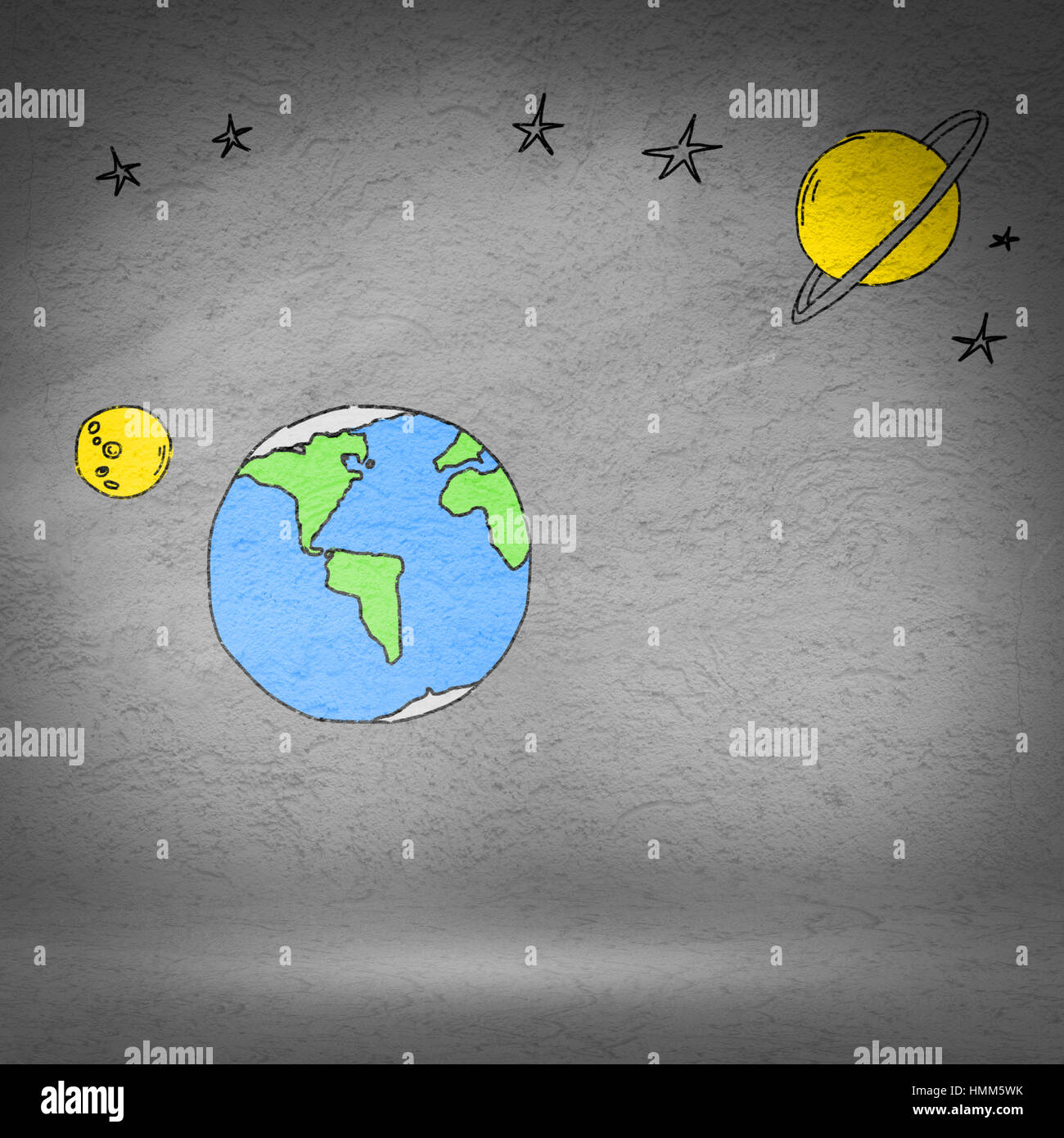 Background image with drawn Earth planet Stock Photo - Alamy