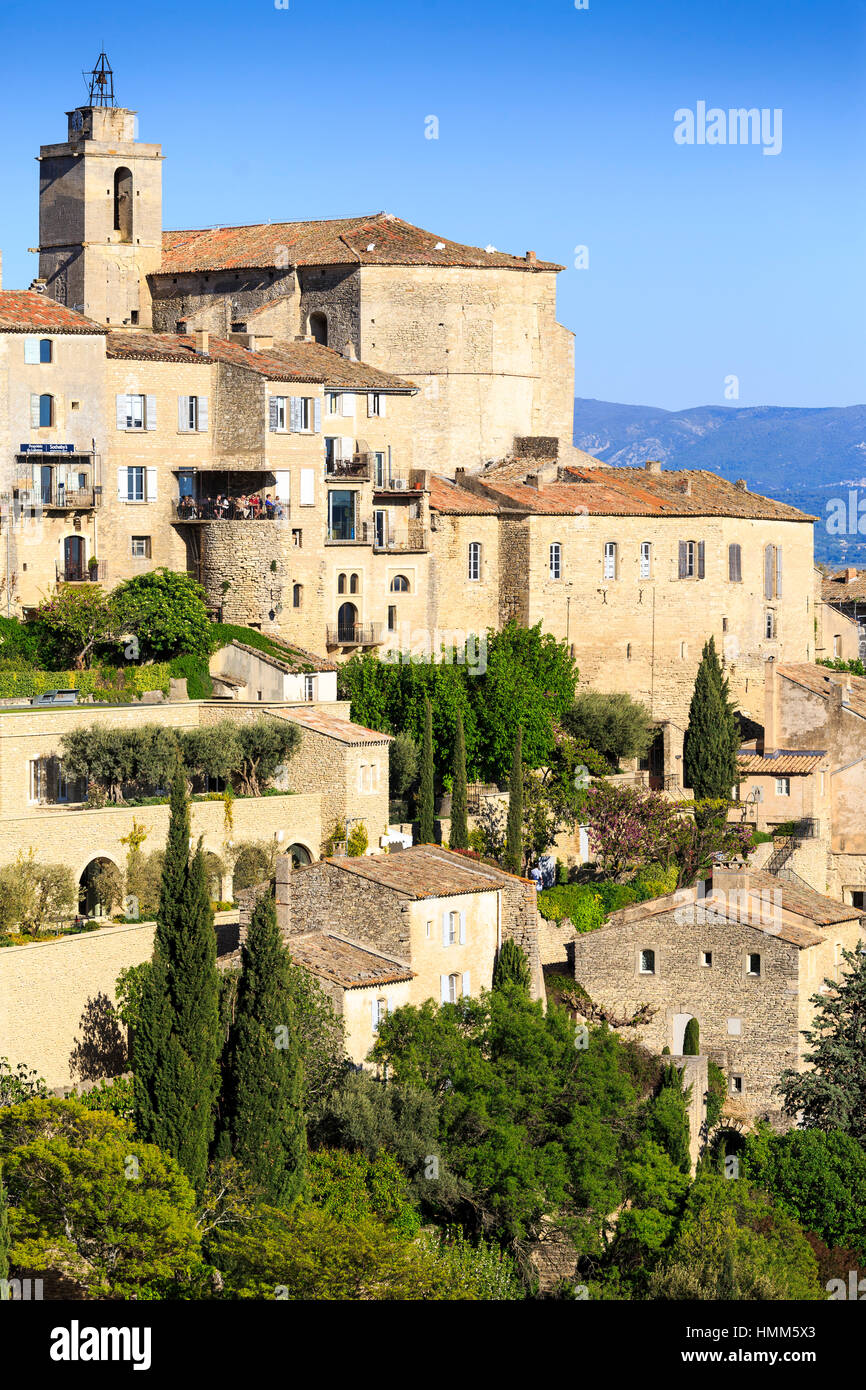 the beautiful medieval hilltop village of Gordes, the luberon, provence ...