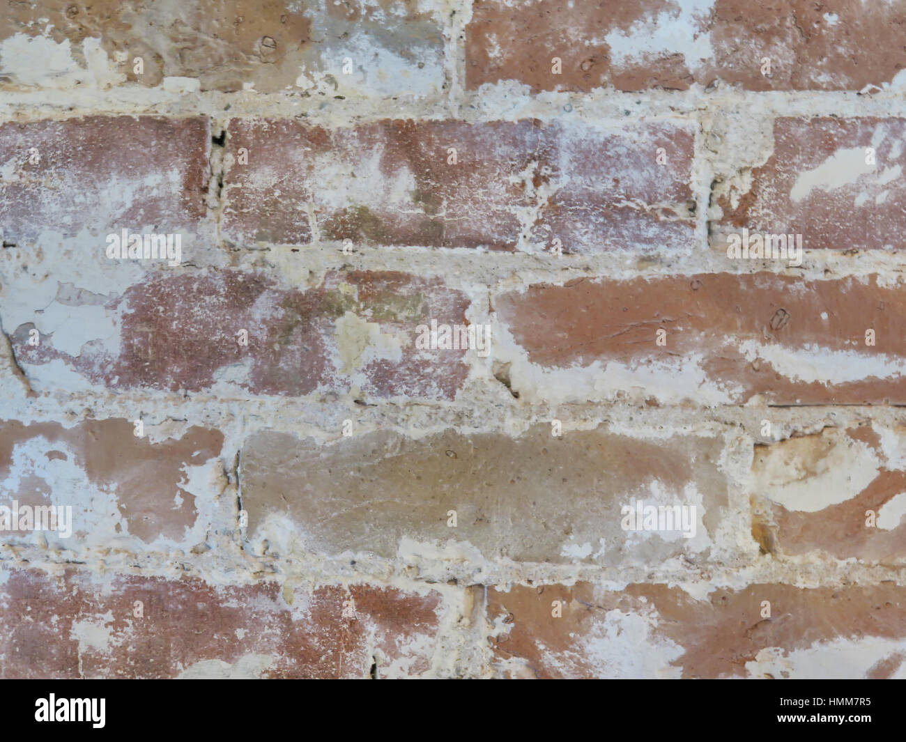 Old Red Brick Whitewashed brick walll Textured Background Stock Photo ...