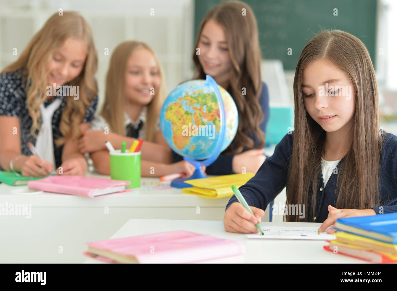 children at school in lessons Stock Photo - Alamy