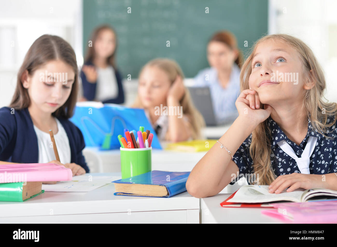 children at school in lessons Stock Photo - Alamy