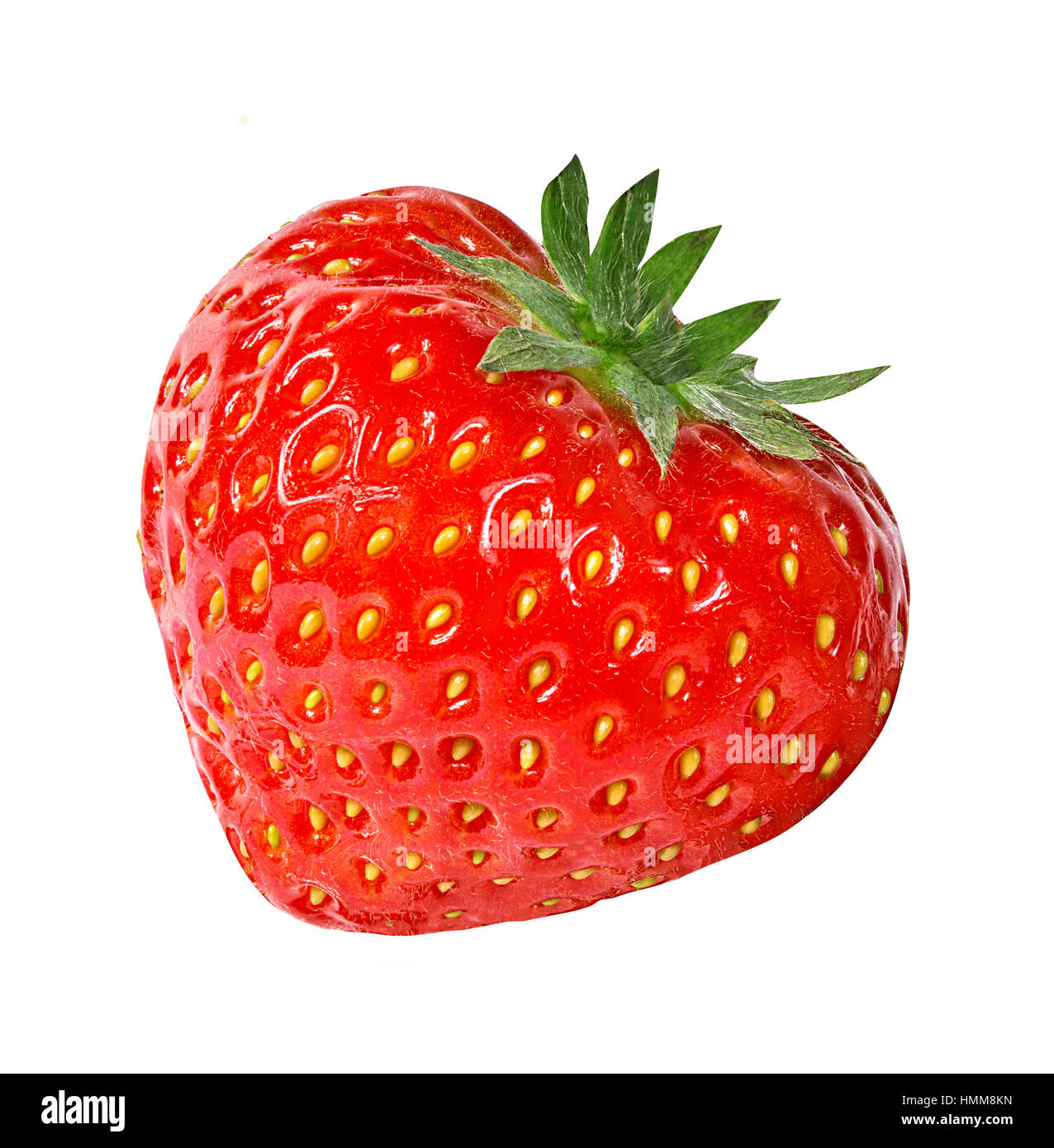 Strawberry on white background Stock Photo - Alamy