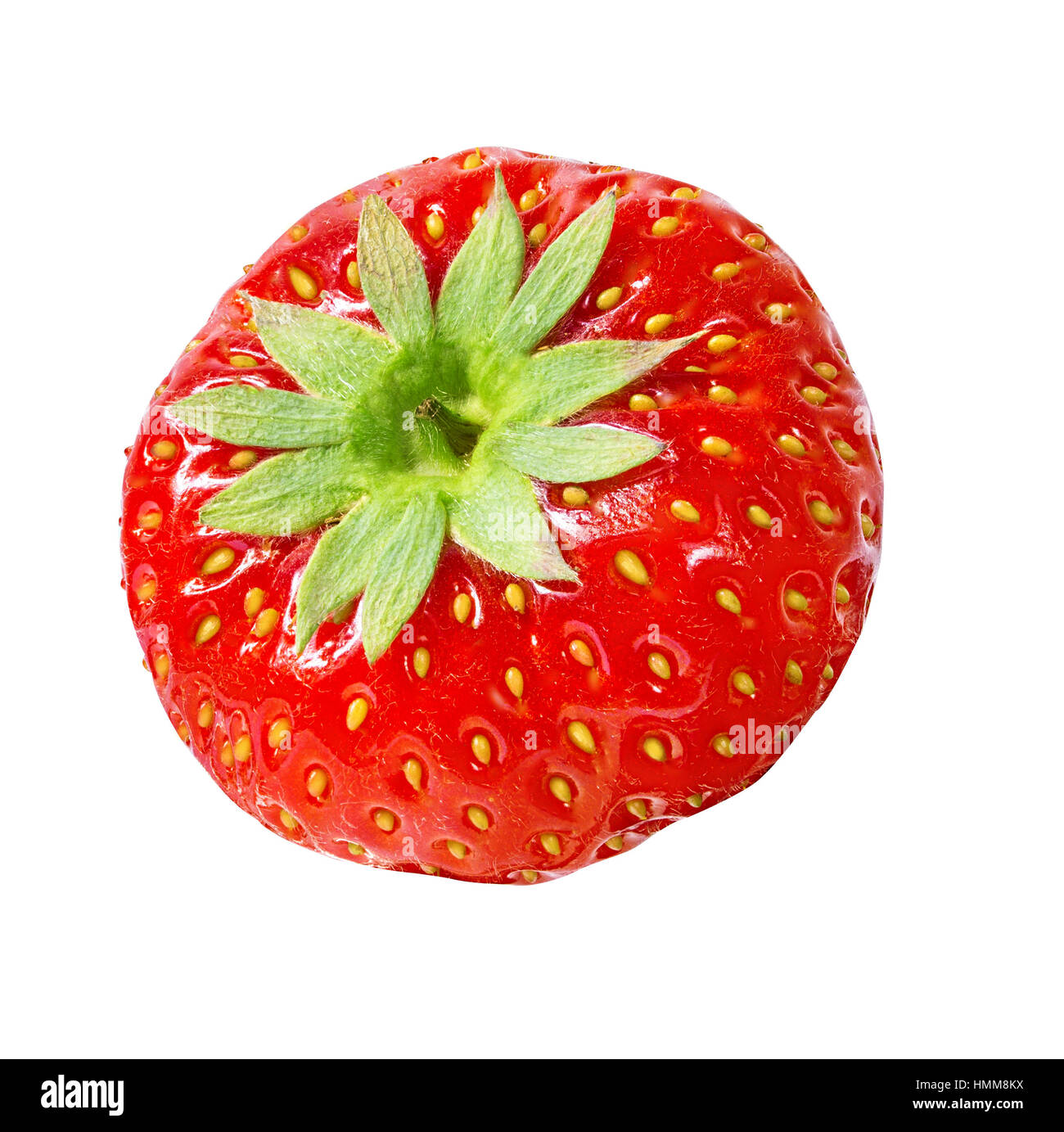 Strawberry on white background Stock Photo - Alamy