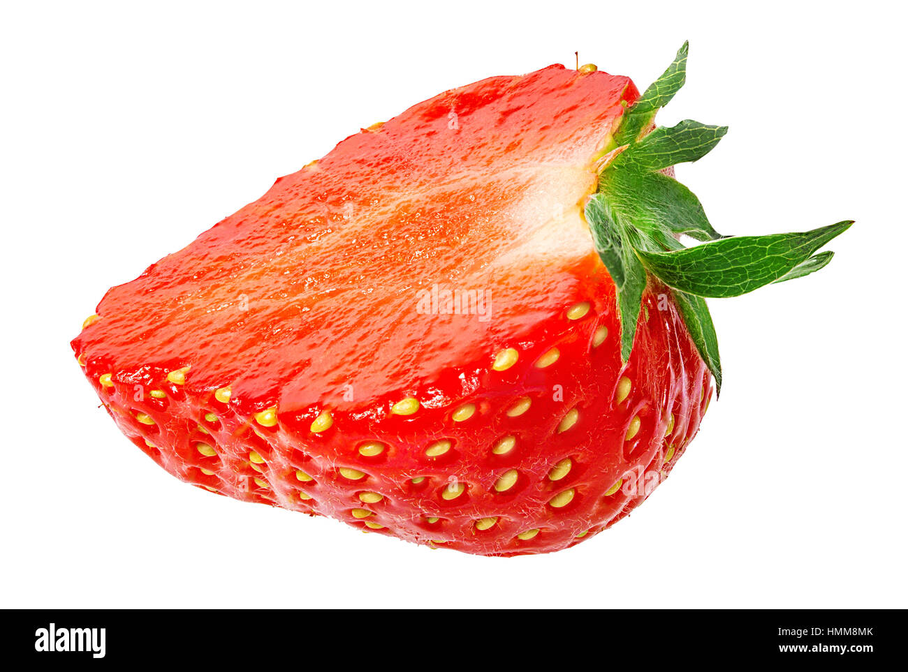 Strawberry on white background Stock Photo - Alamy