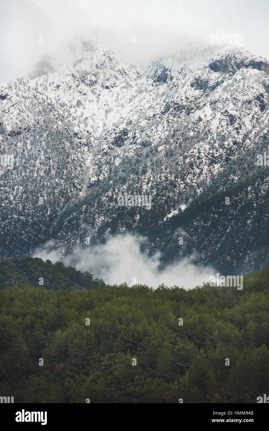 Green slopes of the Taurus mountains covered with snow Stock Photo - Alamy