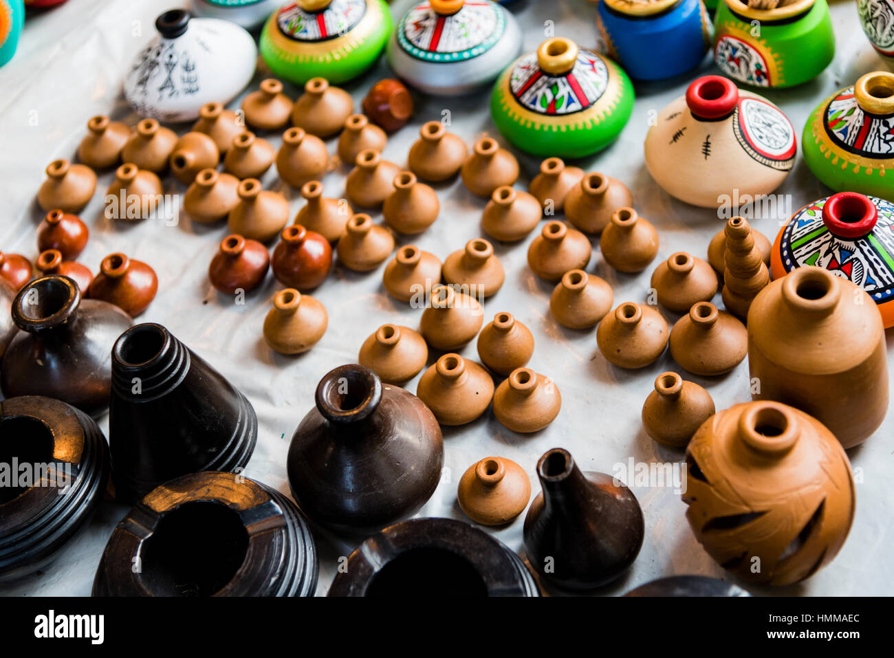 Beautiful handmade decorative items at a shop for sale. The crafts of ...
