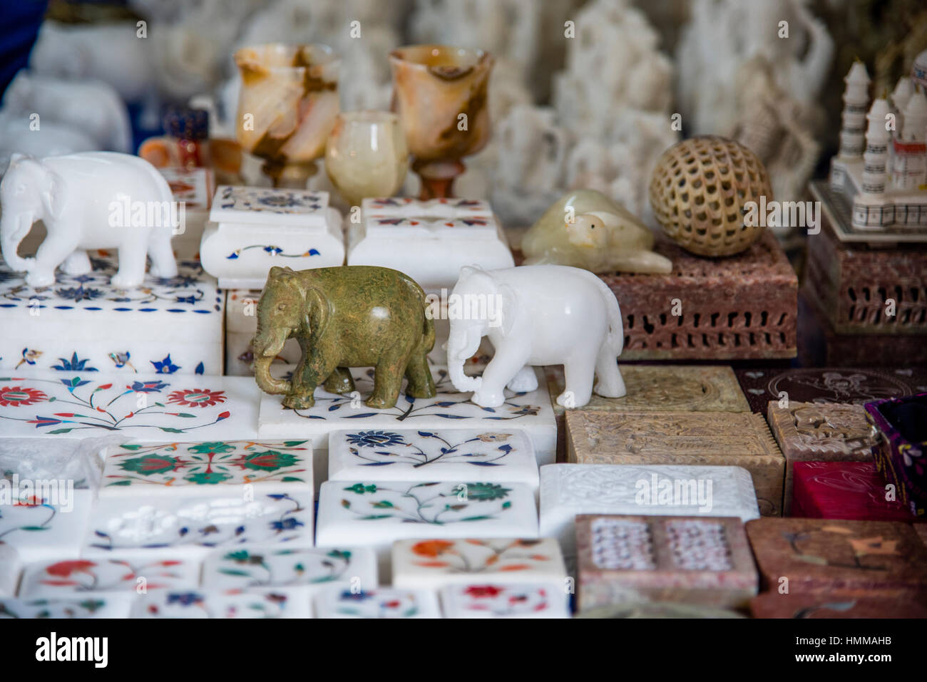 Beautiful handmade decorative items at a shop for sale. The crafts of ...