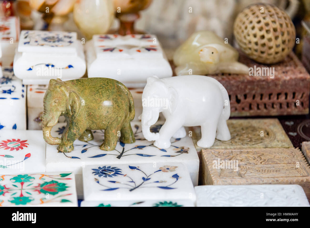 Beautiful handmade decorative items at a shop for sale. The crafts of ...