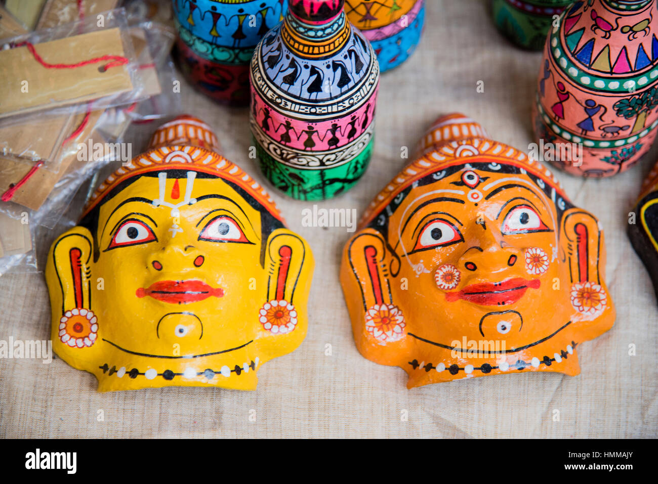 Beautiful handmade decorative items at a shop for sale. The crafts of ...