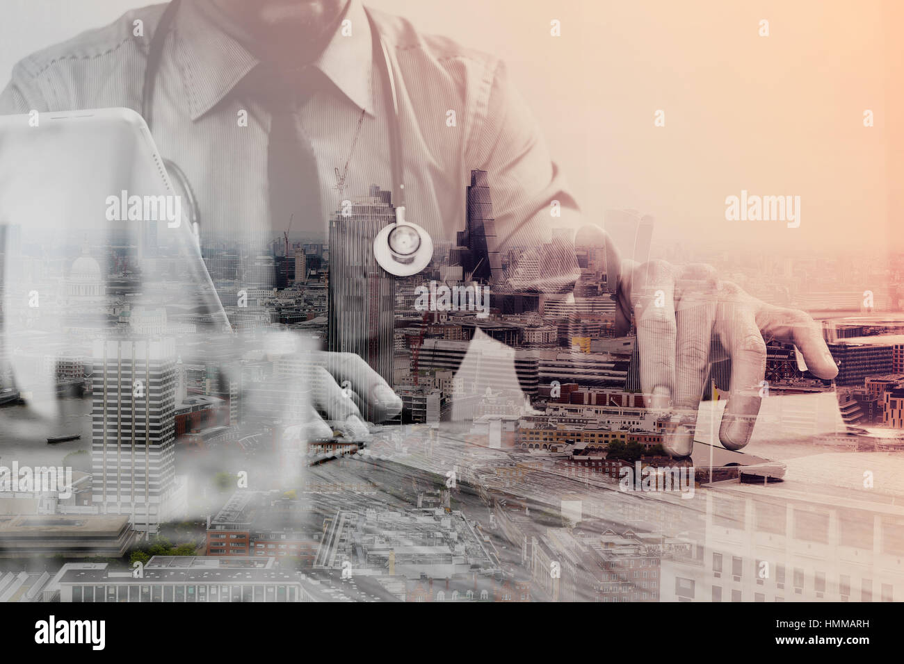 Double exposure medical technology hi-res stock photography and images ...