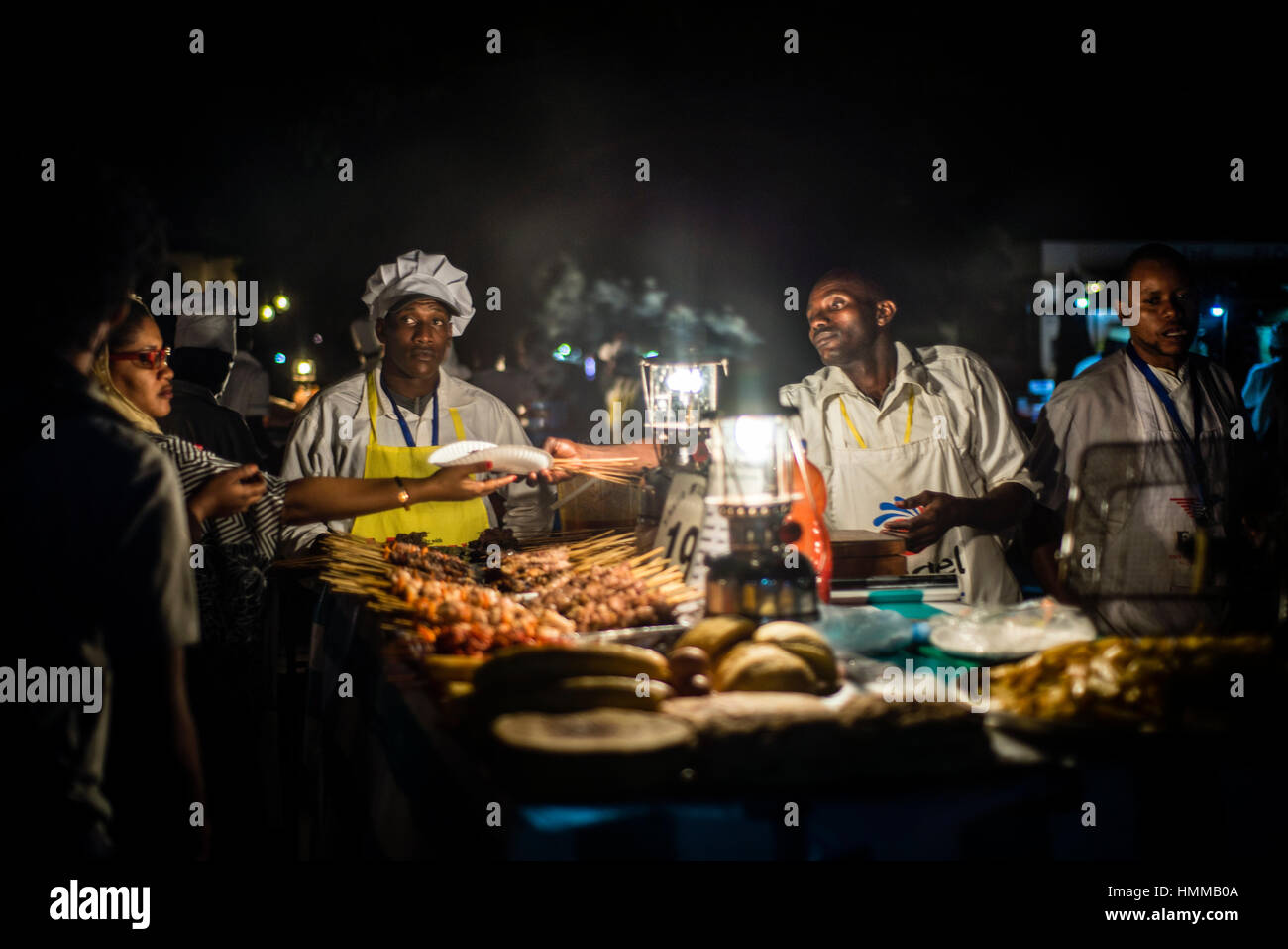 Zanzibar forodhani gardens night market hi-res stock photography and ...