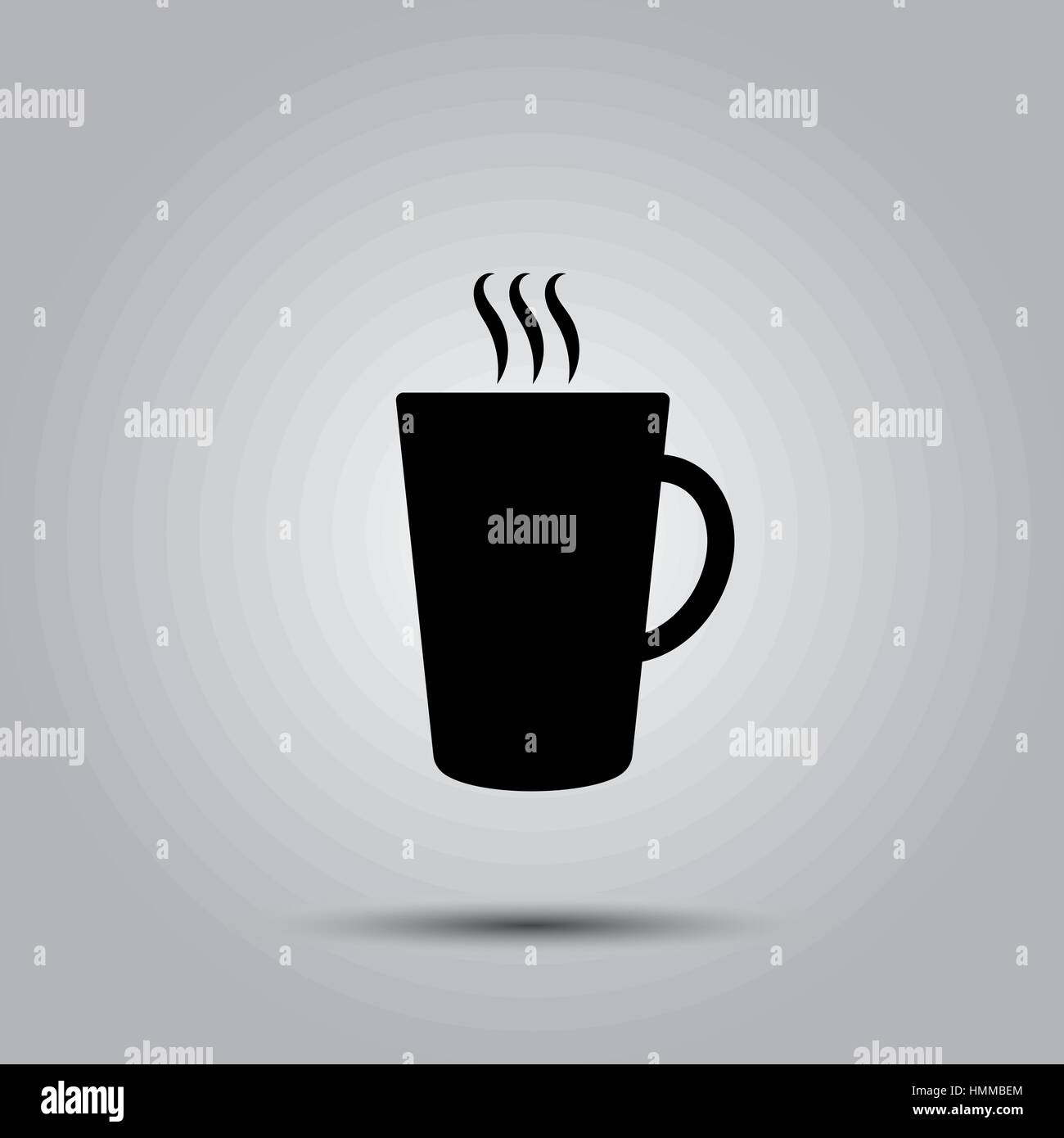 Coffee cup flat icon isolate on white background vector illustration ...