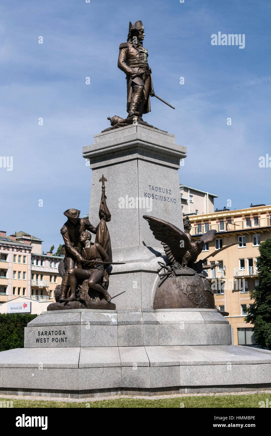 A statue of Tadeusz Kościuszko (1746-1817) a national hero of Poland ...