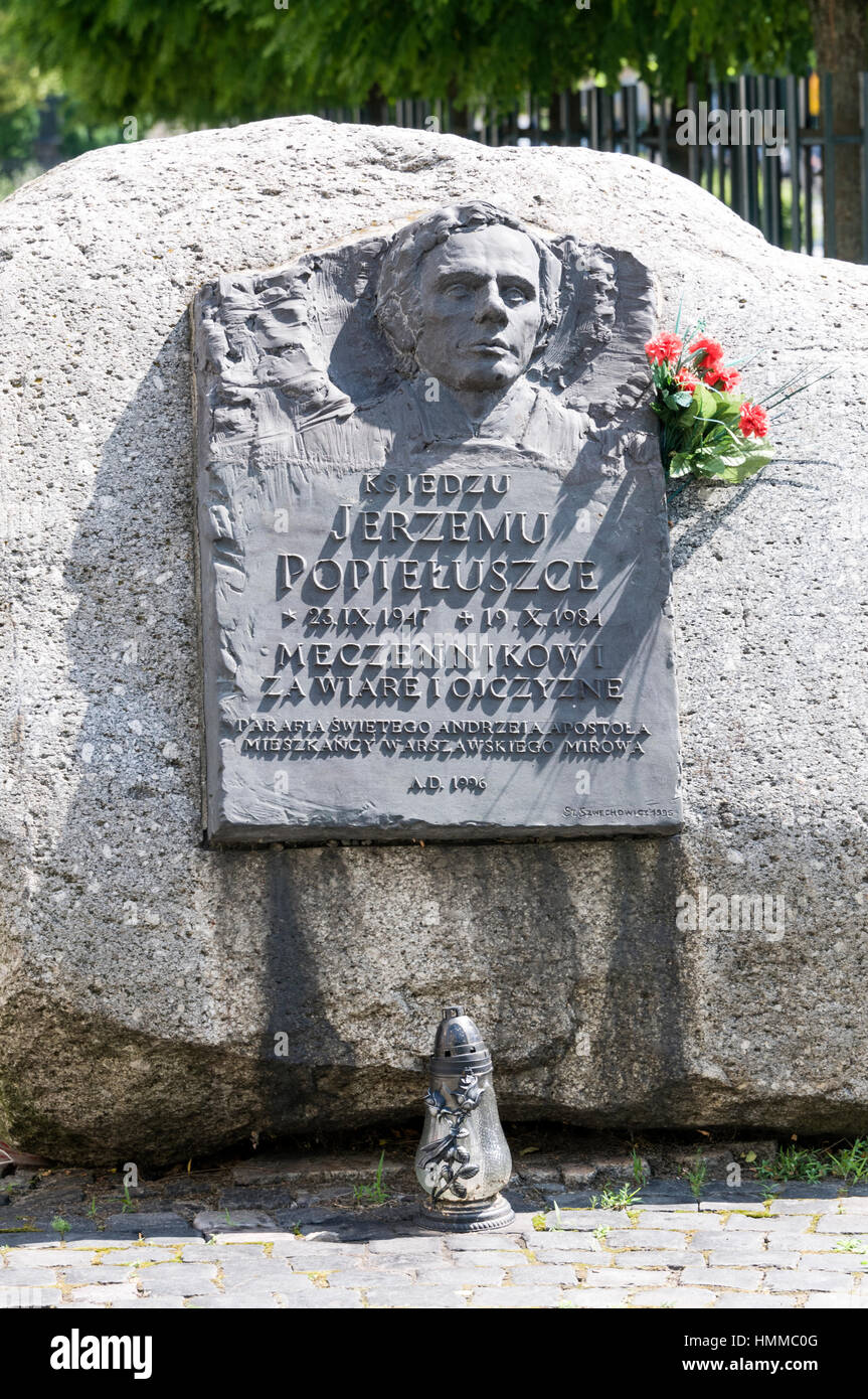 A memorial for Jerzy Popiełuszko, a Roman Catholic priest who was ...