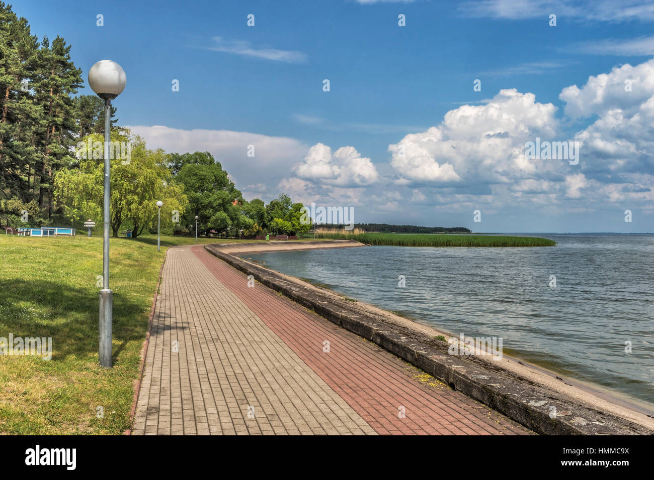 Seaside promenade Nida on the Curonian Lagoon. Nida (Nidden), Neringa ...