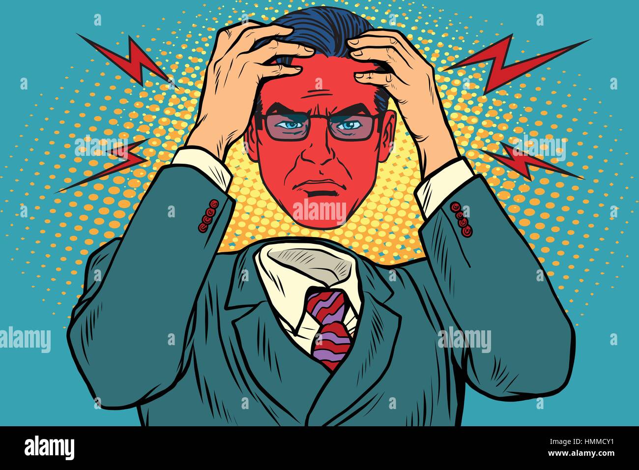 Anger or headache in men Stock Vector Image & Art - Alamy
