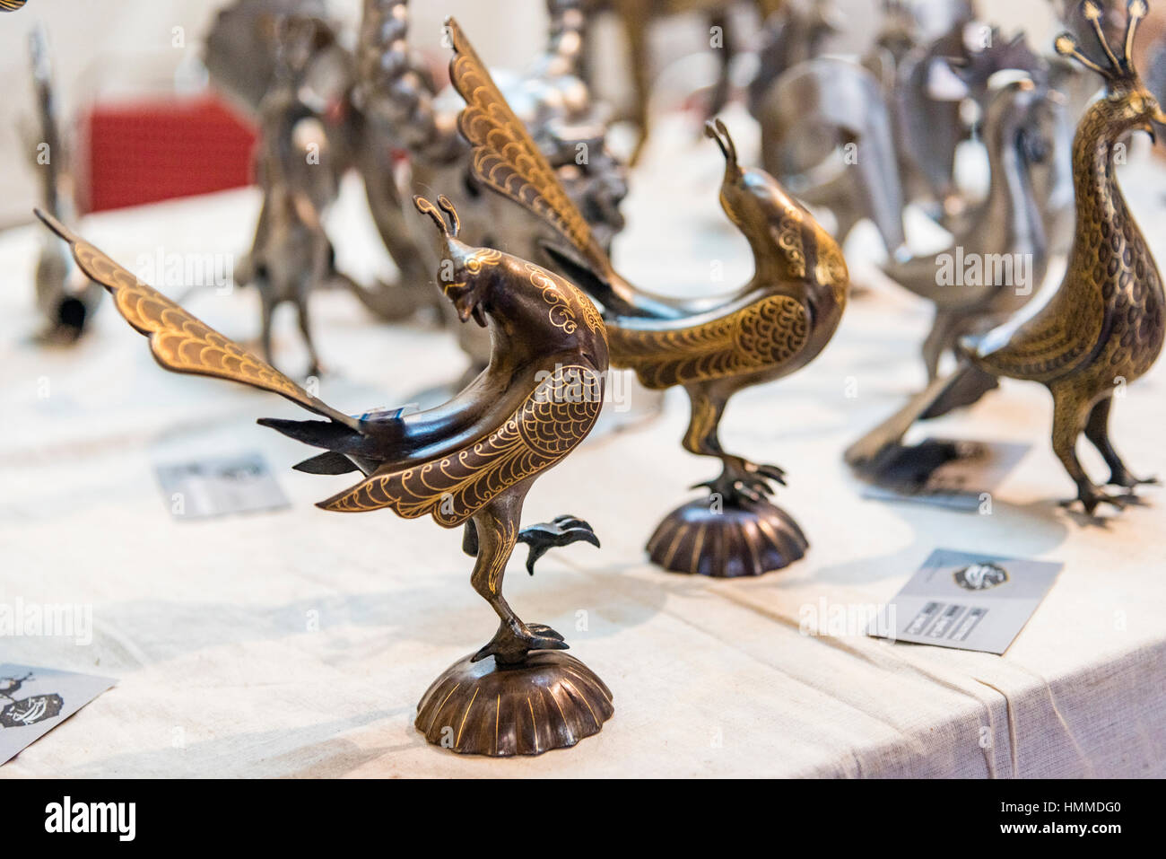 Beautiful handmade decorative items at a shop for sale. The crafts of ...