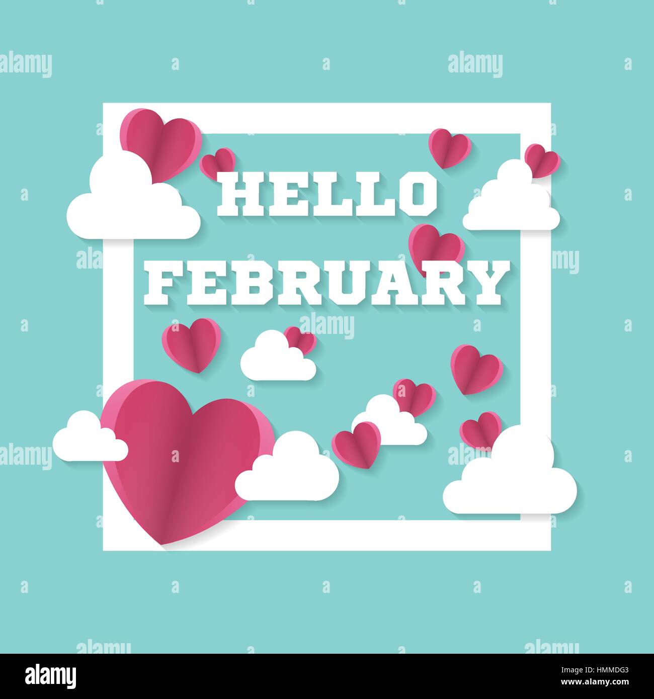 Hello february Stock Vector Images - Alamy