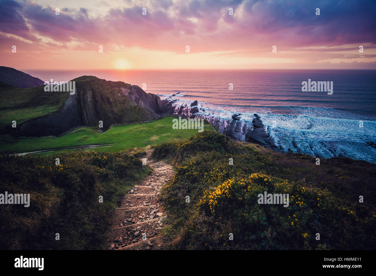 The Path To A Beautiful Sunset Stock Photo - Alamy