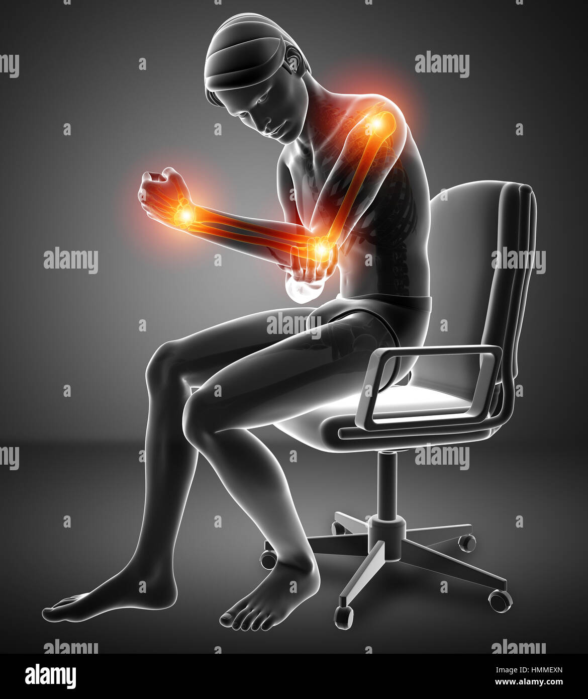 human body anatomy with joint pain Stock Photo - Alamy