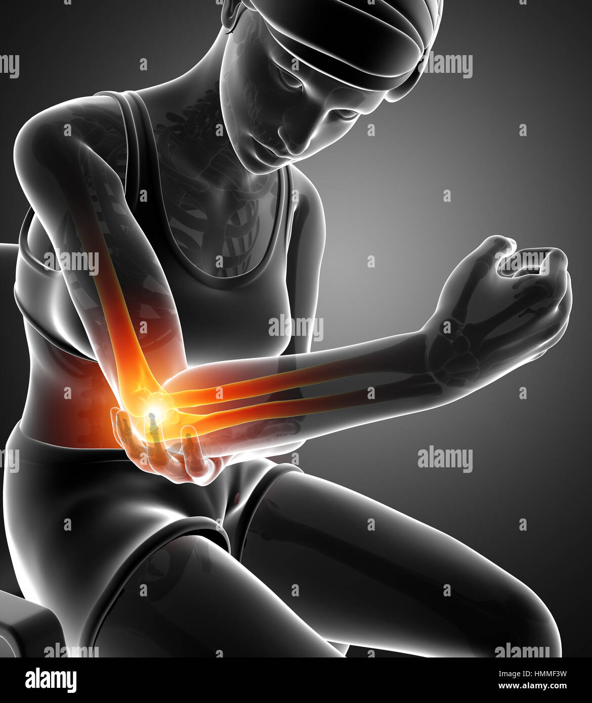 human body anatomy with joint pain Stock Photo - Alamy