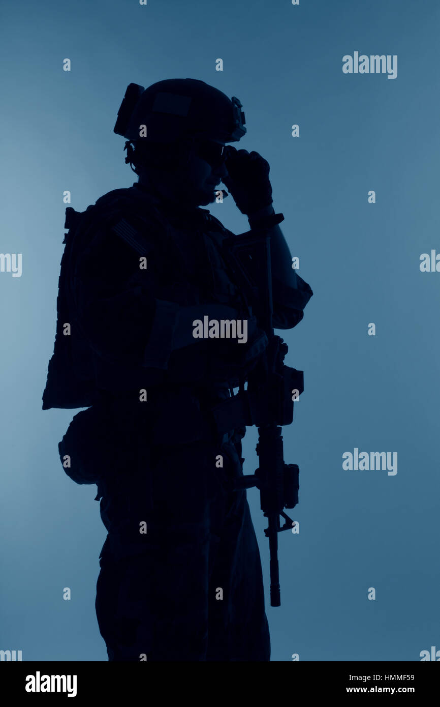 Marine Special Operator silhouette Stock Photo - Alamy