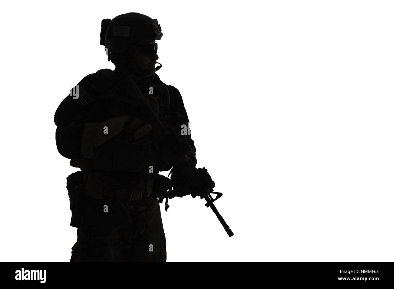 Marine special operator silhouette hi-res stock photography and images ...