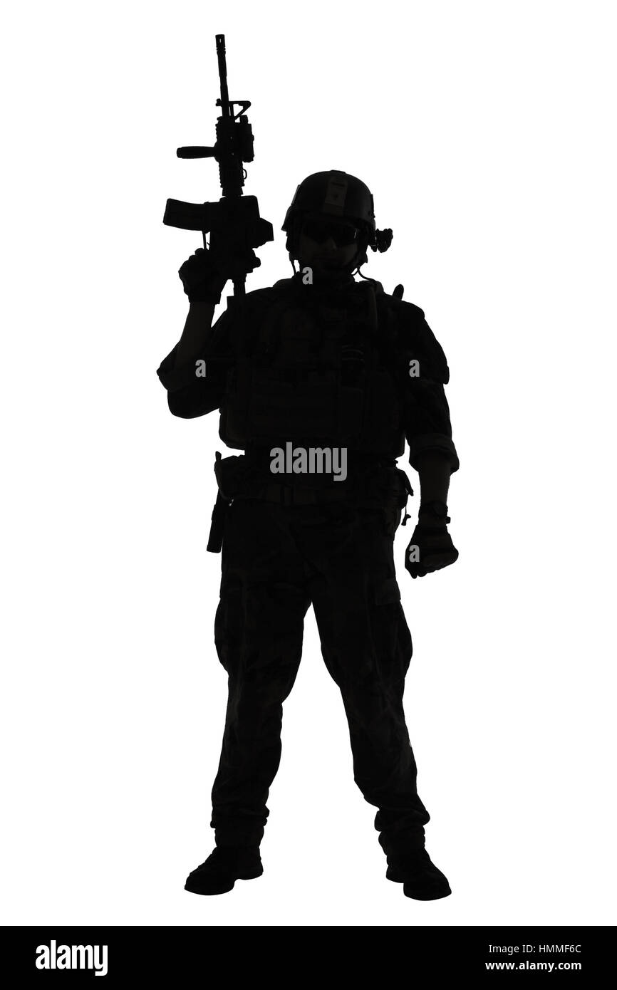 Marine Special Operator silhouette Stock Photo - Alamy