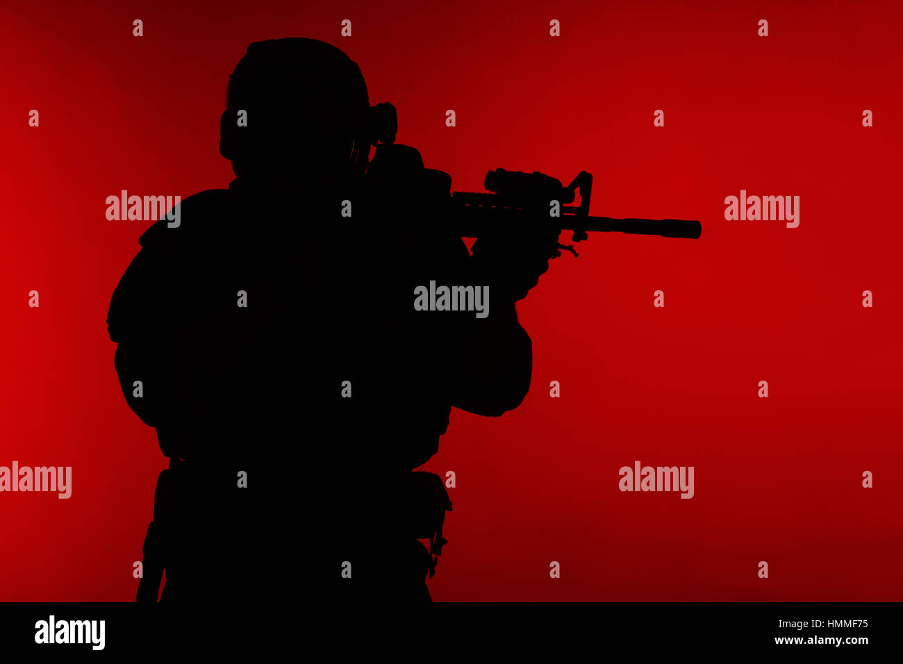 Marine Special Operator silhouette Stock Photo - Alamy