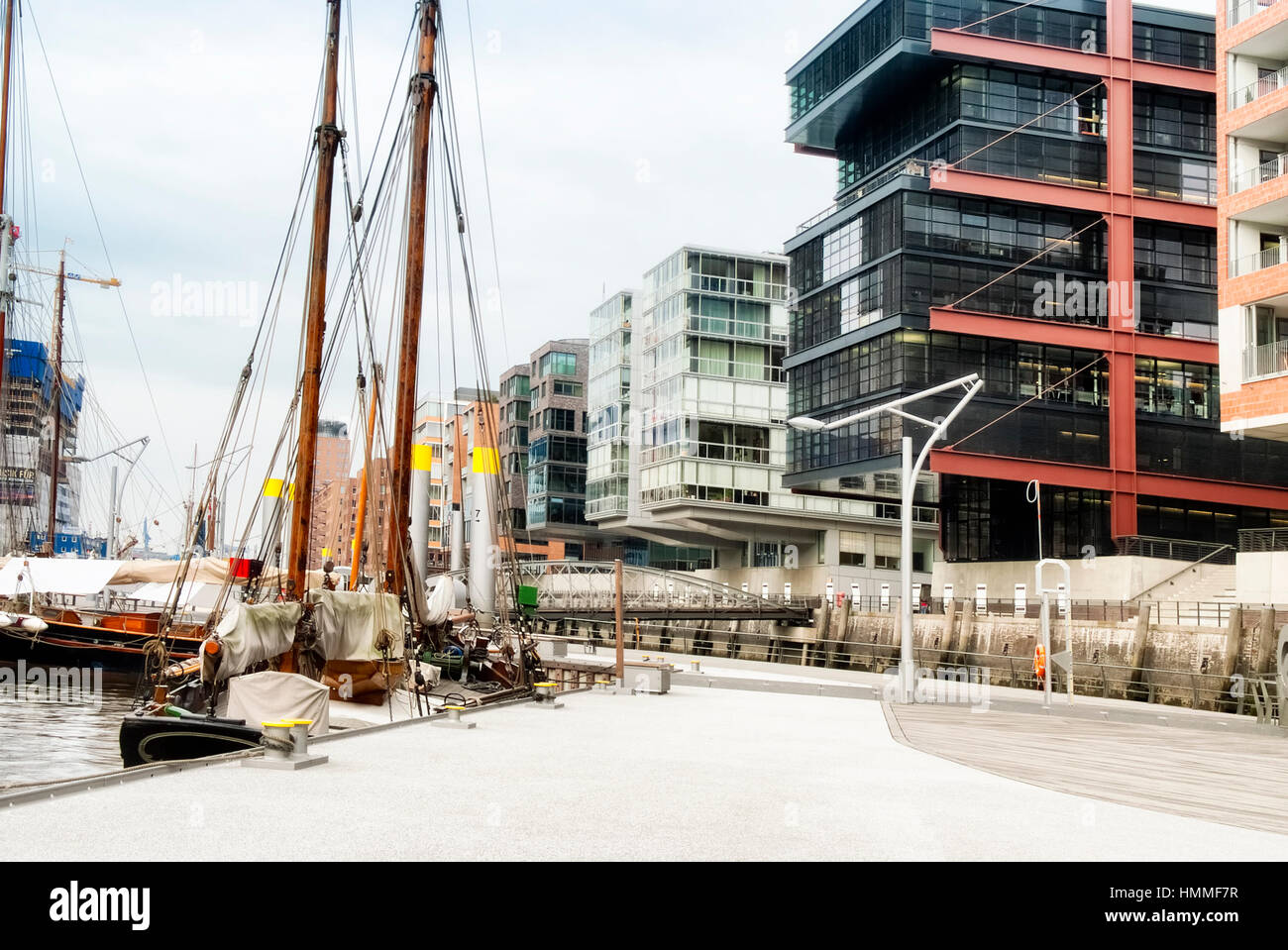 Modern Architecture Buildings In the Waterfront, Hafencity, Hamburg ...
