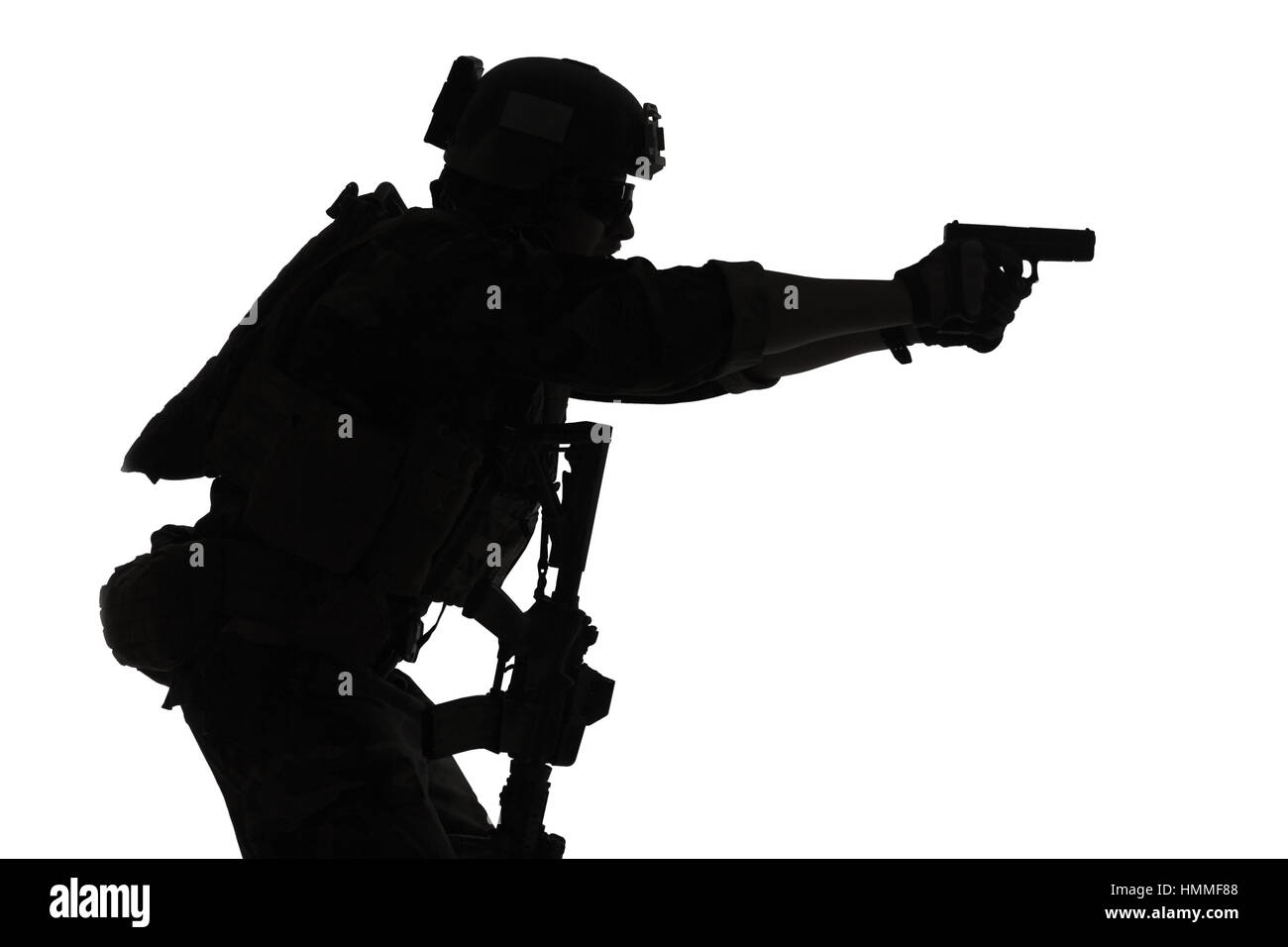 soldier with pistol Stock Photo - Alamy