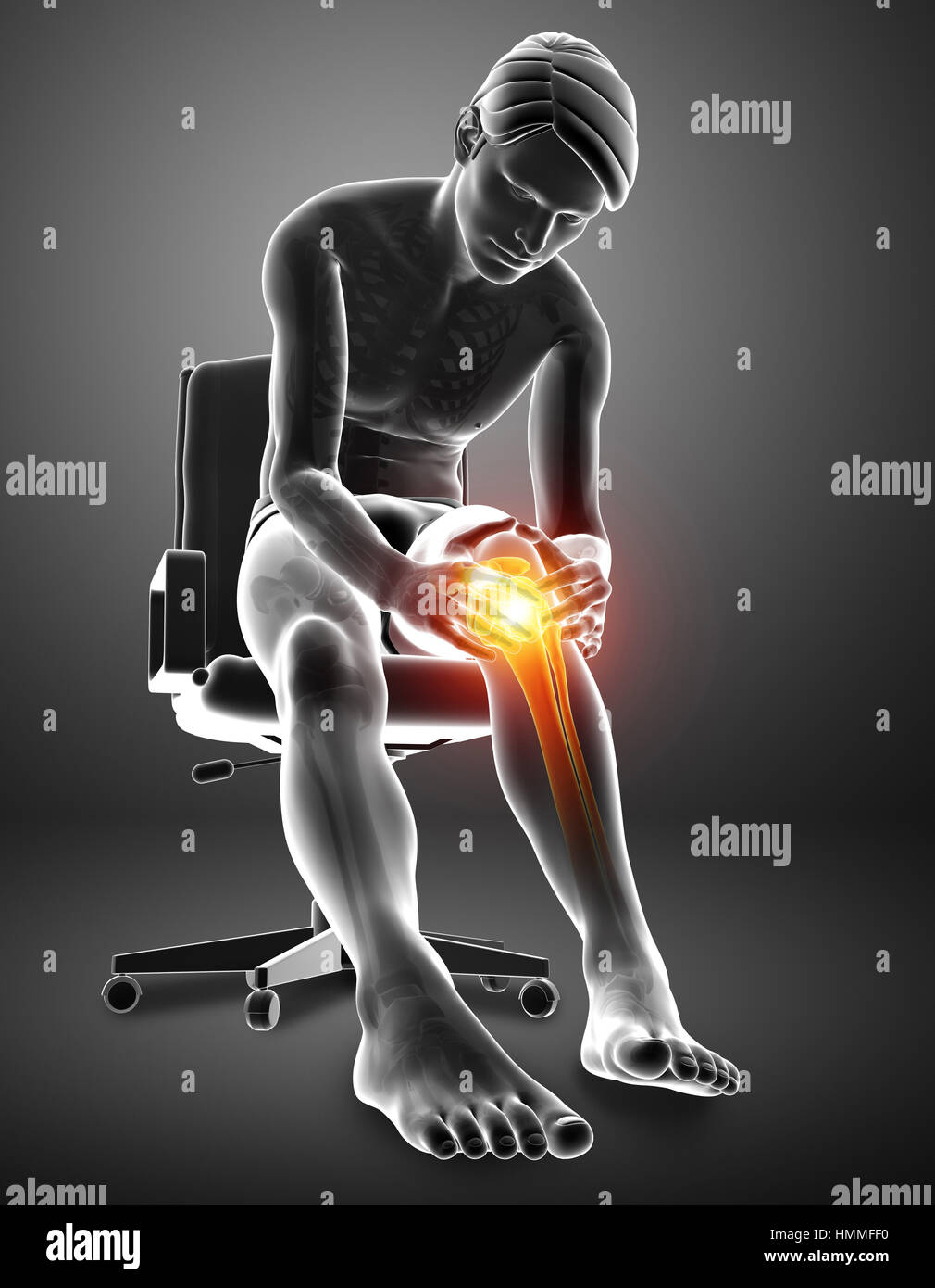 human body anatomy with joint pain Stock Photo - Alamy