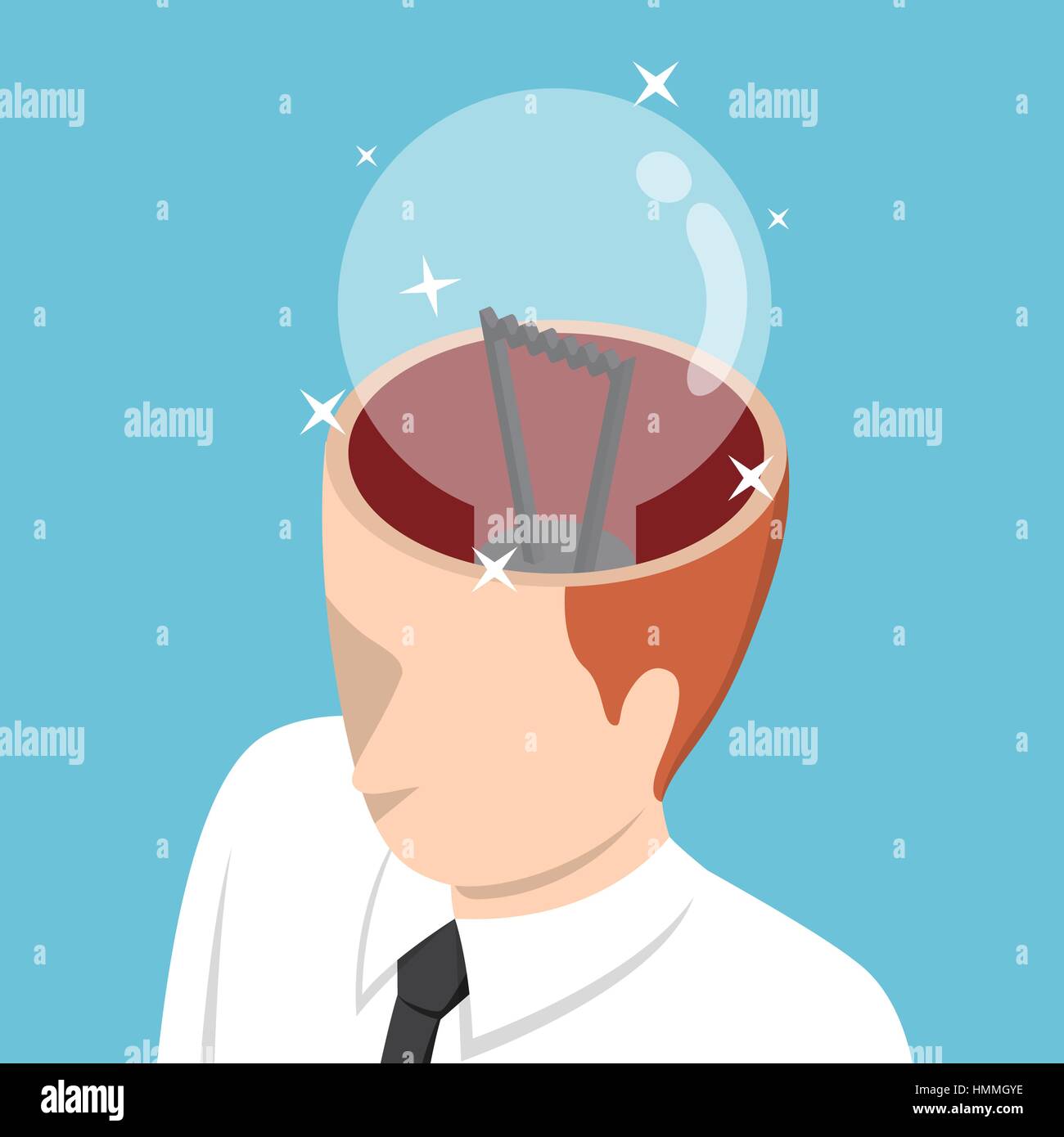 Male brain 3d Stock Vector Images - Alamy