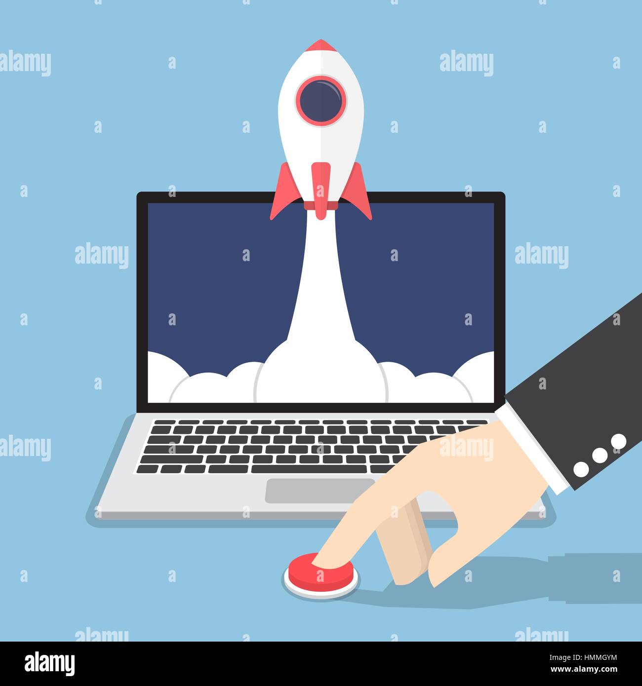 Pushing button rocket hi-res stock photography and images - Alamy