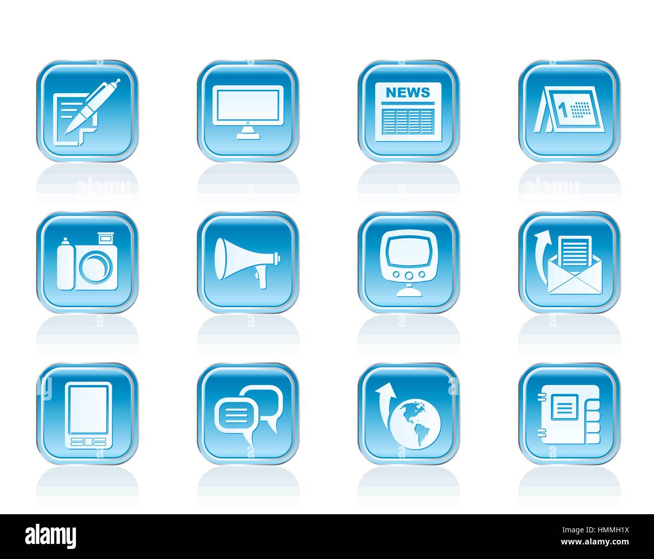 Communication channels and Social Media icons Stock Vector Image & Art ...