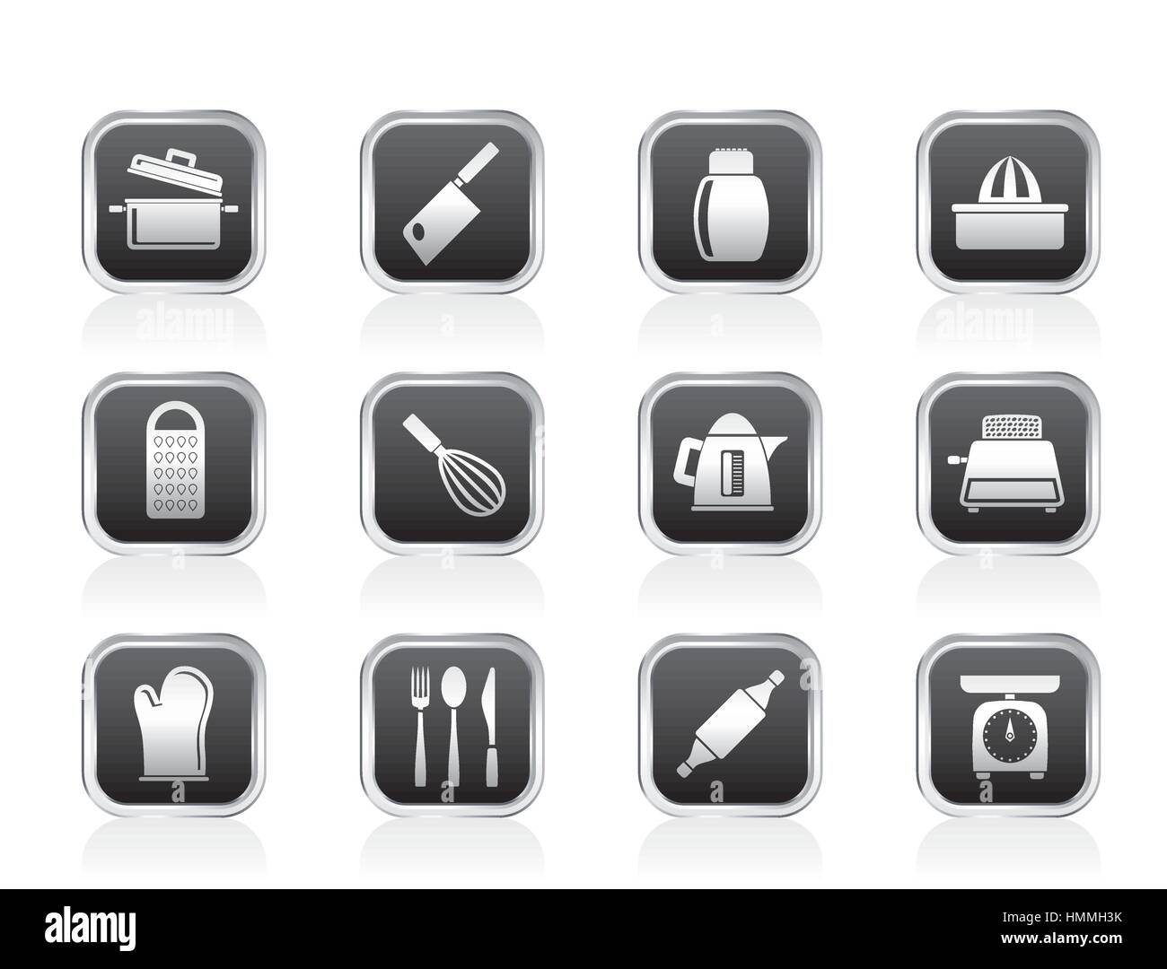 Kitchen and household Utensil Icons Stock Vector Image & Art - Alamy