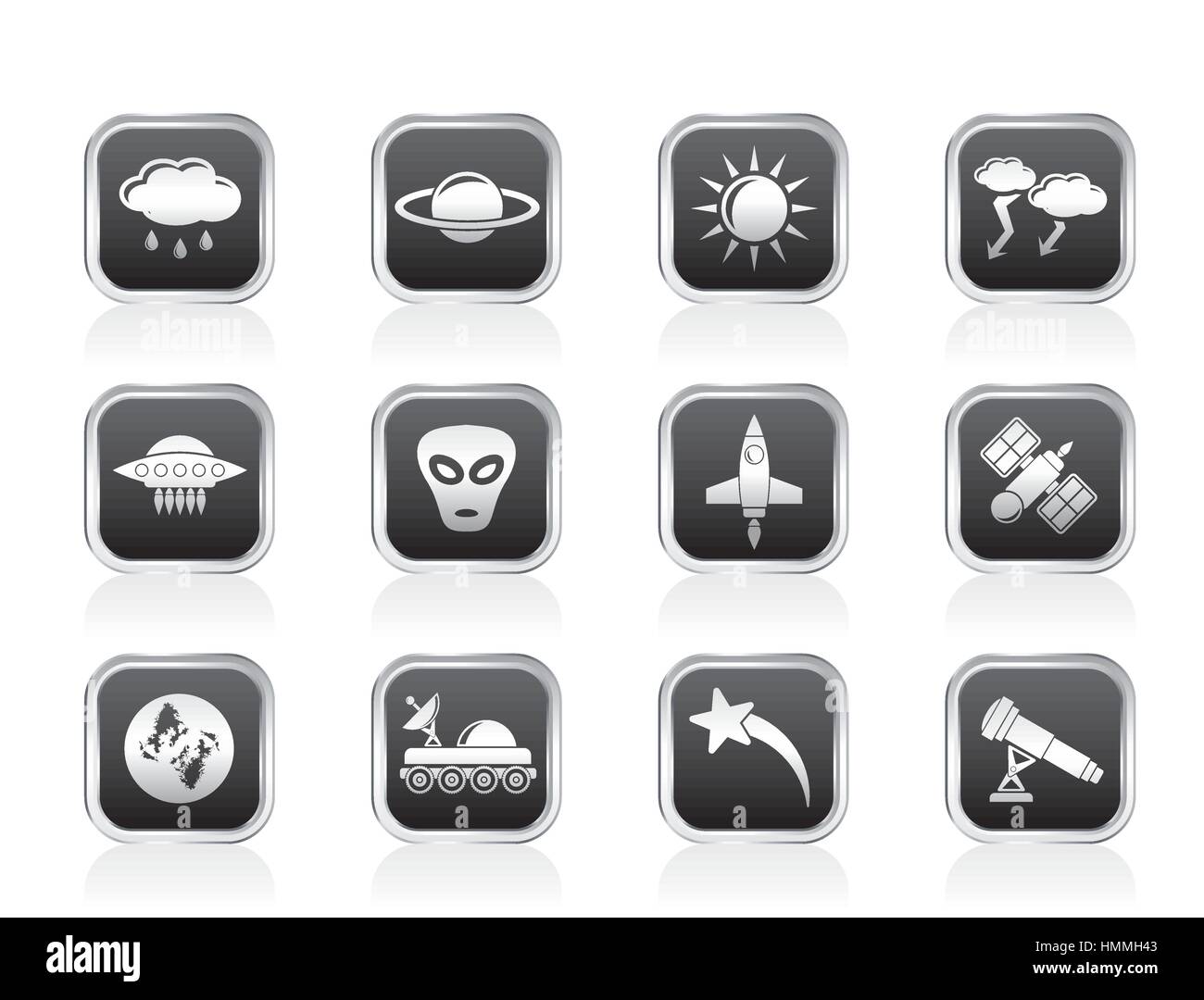 Astronautics and Space and universe Icons Stock Vector Image & Art - Alamy