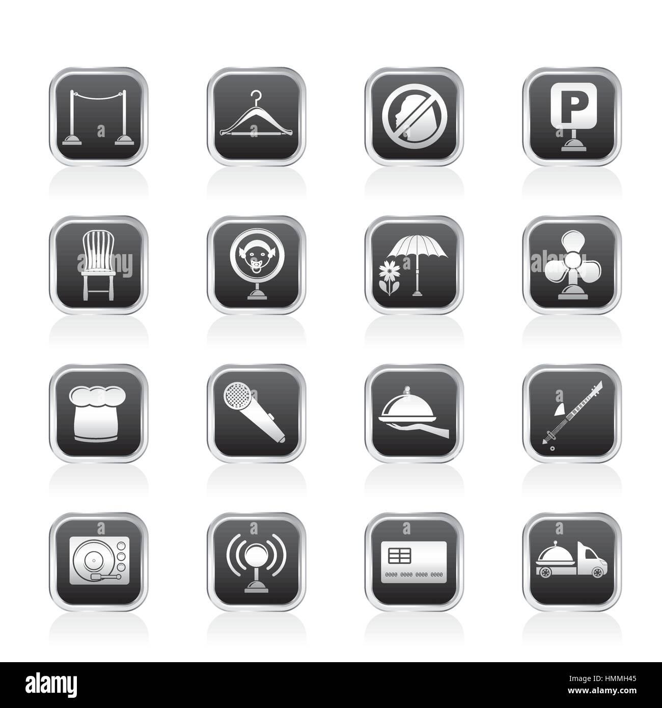 Set night club karaoke Cut Out Stock Images & Pictures - Alamy