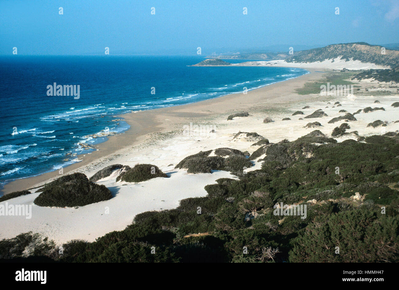 Sand Dunes and Sandy Beach on the Deserted Golden Beach, aka Nangomi ...