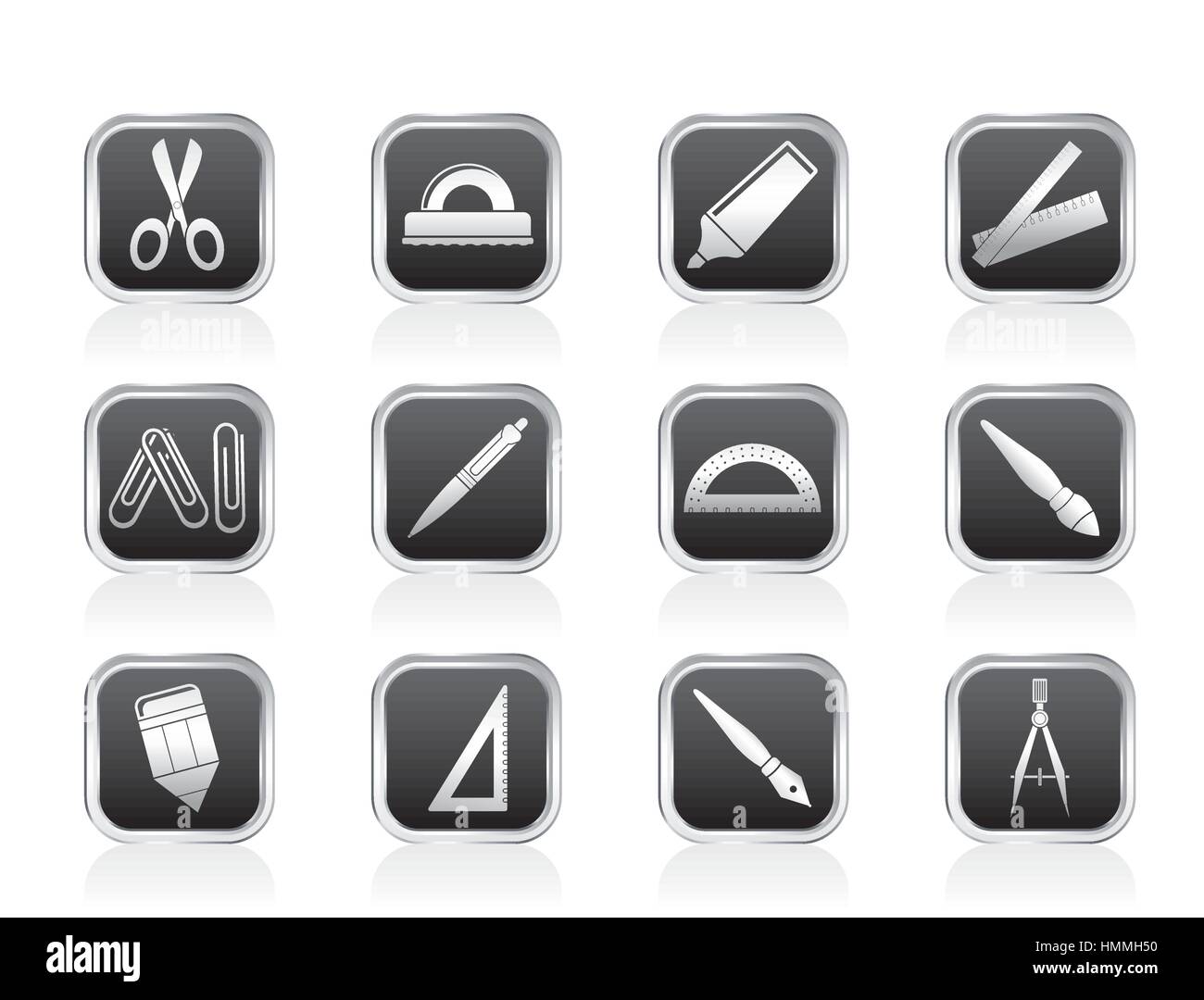 school and office tools icons Stock Vector Image & Art - Alamy