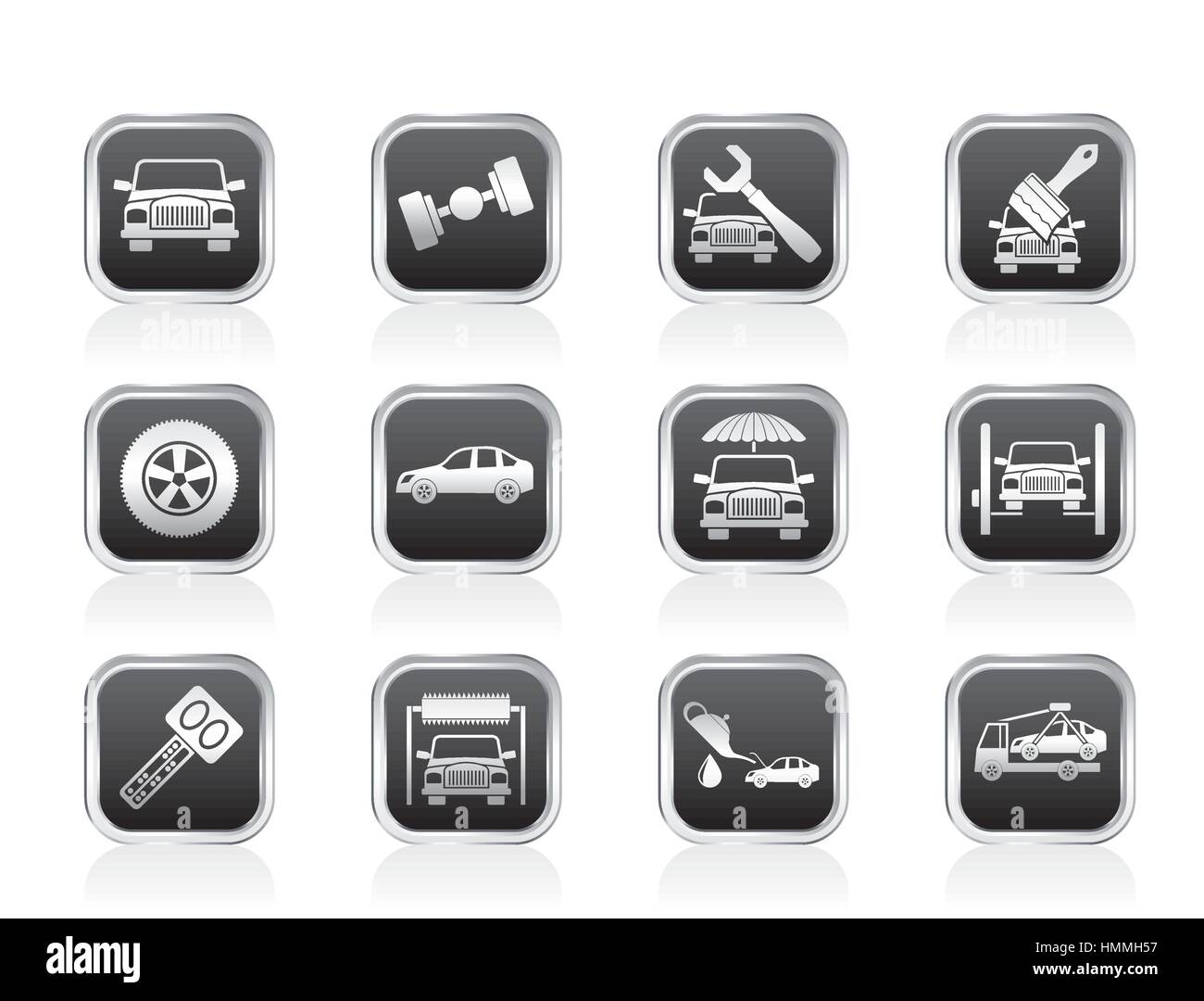auto service and transportation icons Stock Vector Image & Art - Alamy